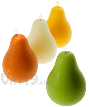 Deliciously-scented Pear Candles with a brushed texture