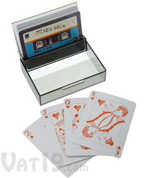 Cassette Tape Cards: Deck of playing cards styled after audio cassettes