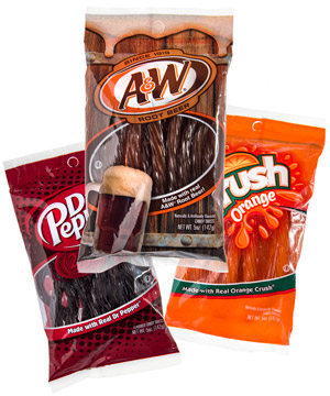 Soda-Flavored Licorice: Licorice twists flavored like popular pops.