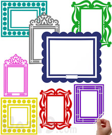 Stick'R Frames: Removable and Reusable Sticker Picture Frames