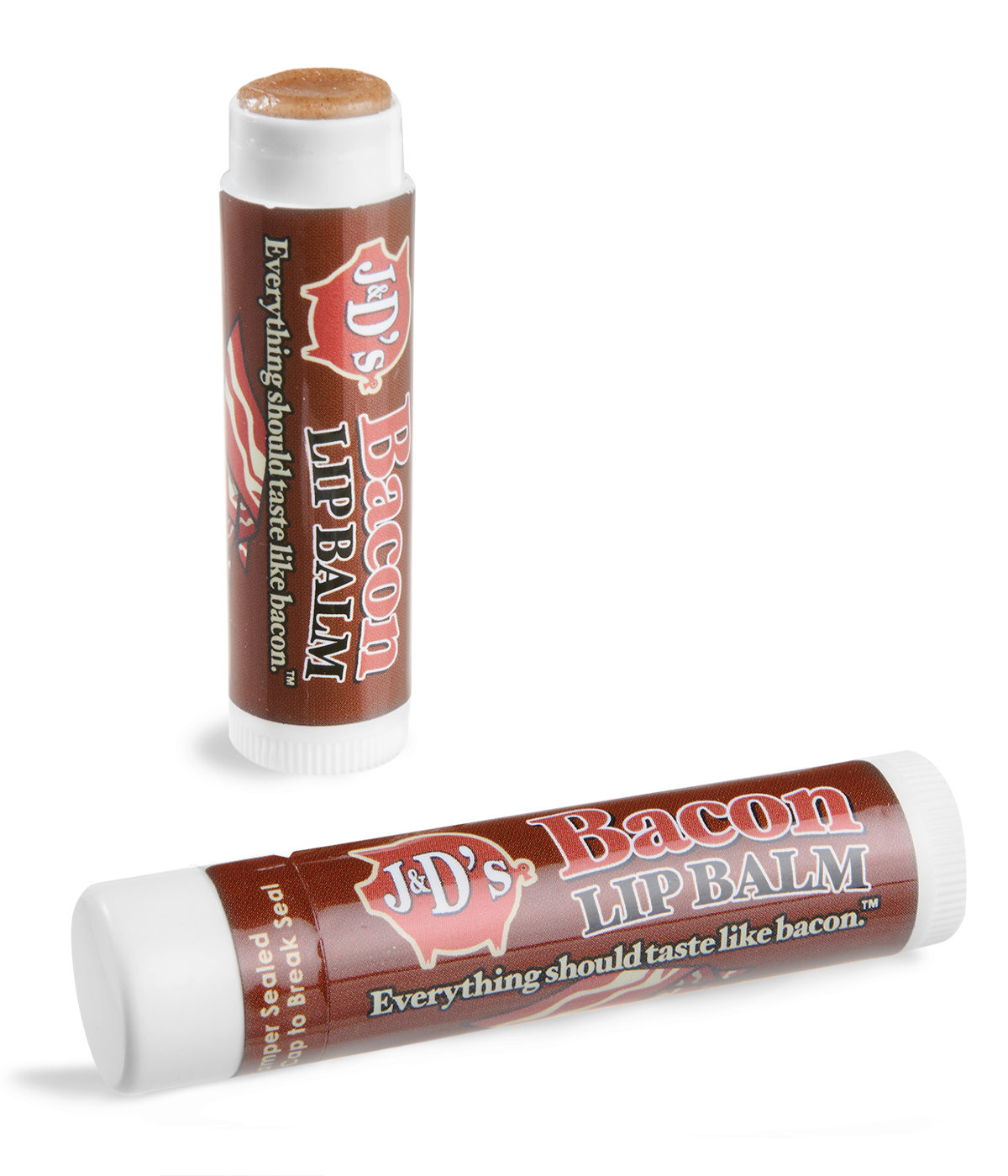 Bacon Lip Balm: Twist-up stick of bacon-flavored balm.