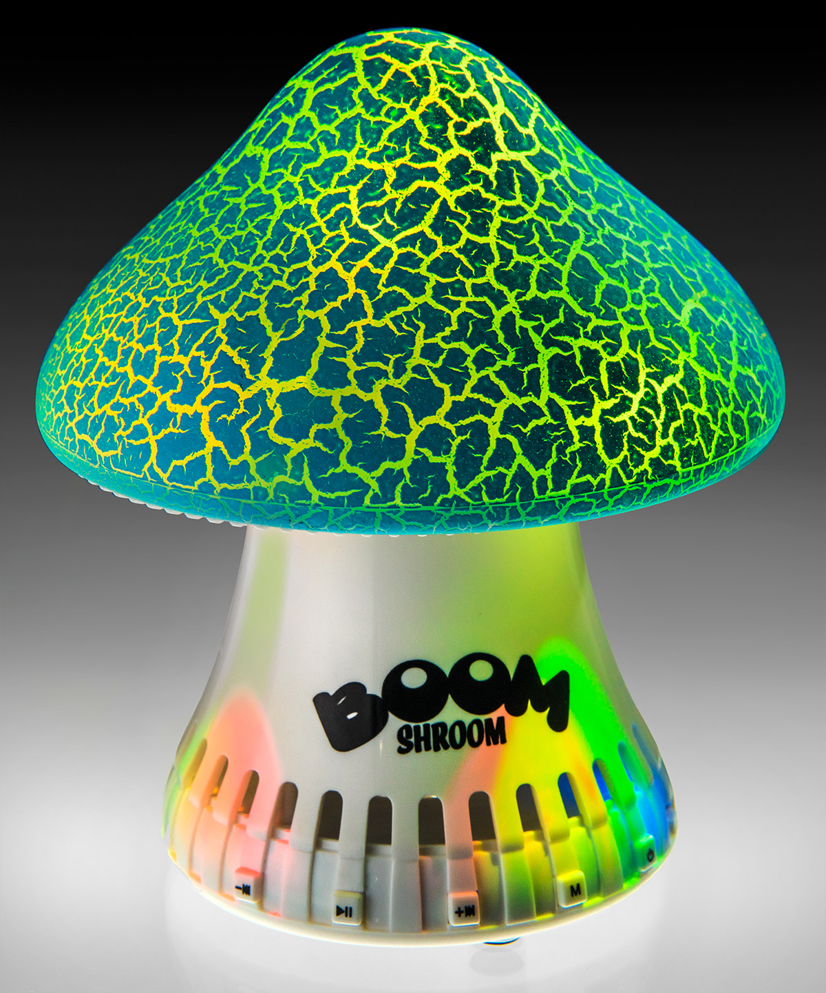 Boom Shroom: Bluetooth-enabled speaker with a psychedelic light show.
