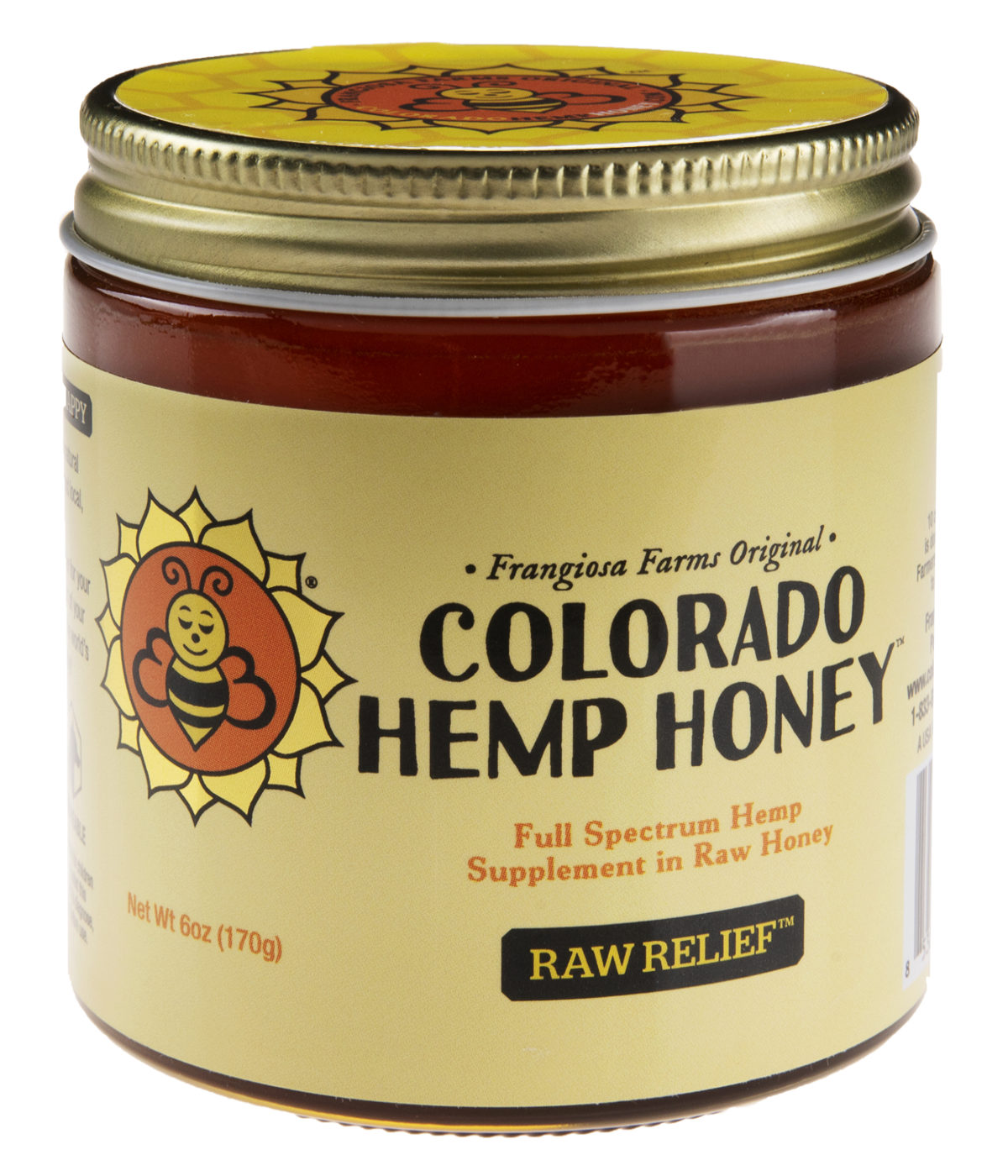 CBD Raw Honey: All-natural honey with hemp supplement.