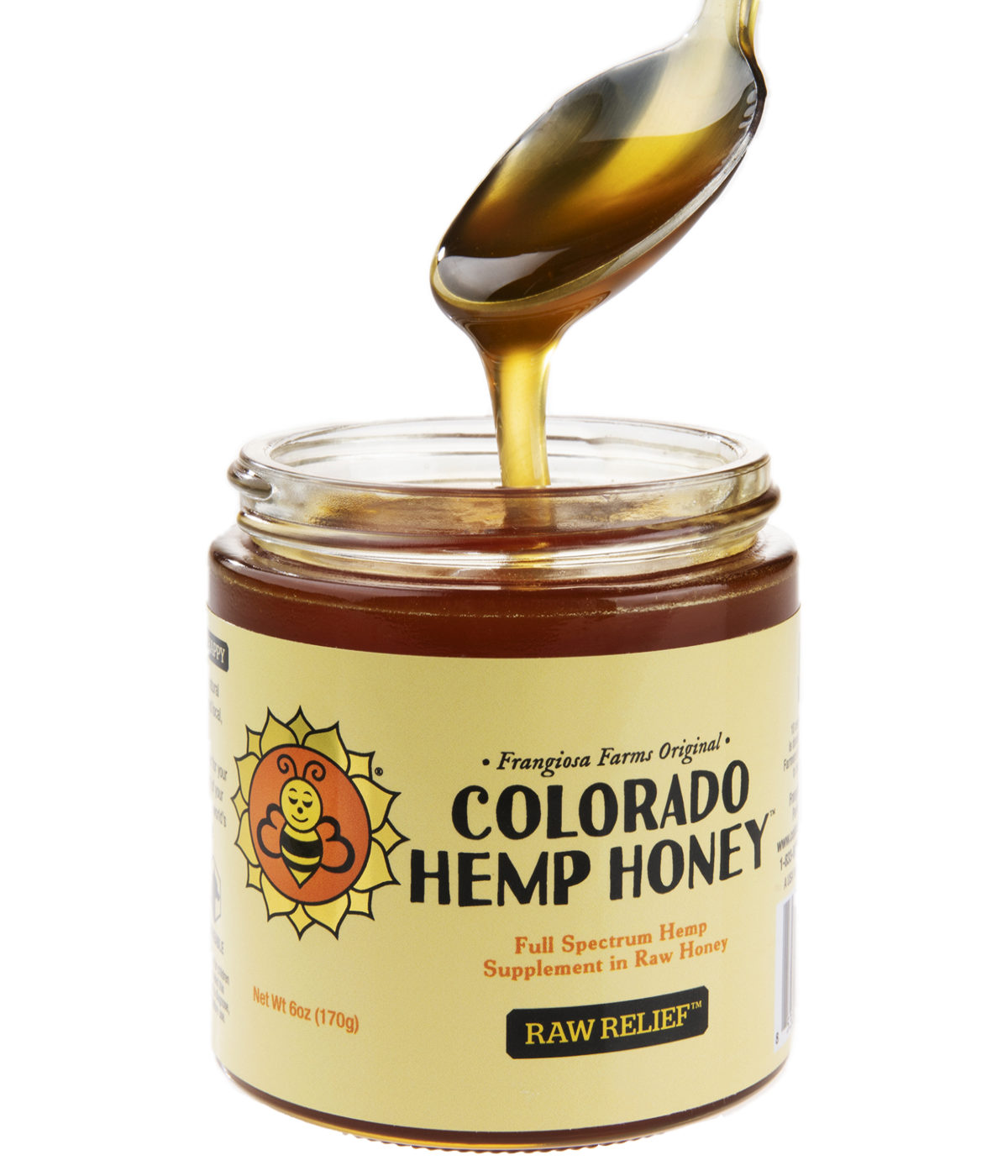 CBD Raw Honey: All-natural honey with hemp supplement.