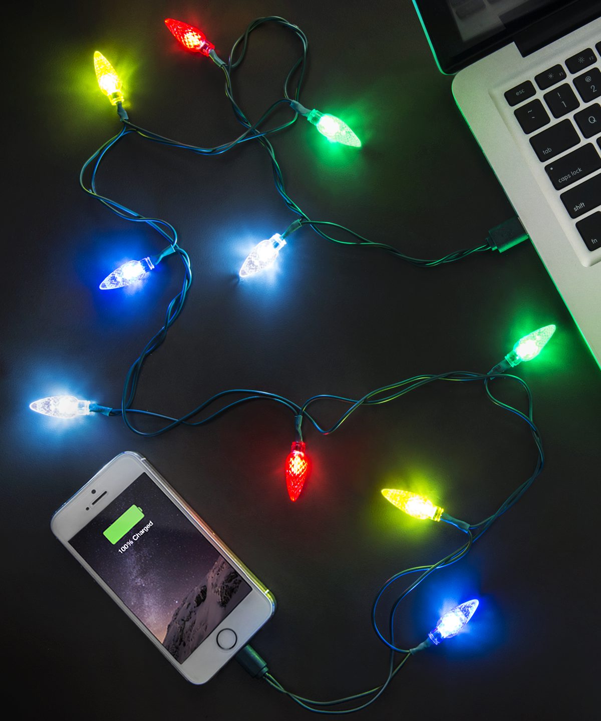 Christmas Light Charging Cable: Lightning charging cable with Christmas ...