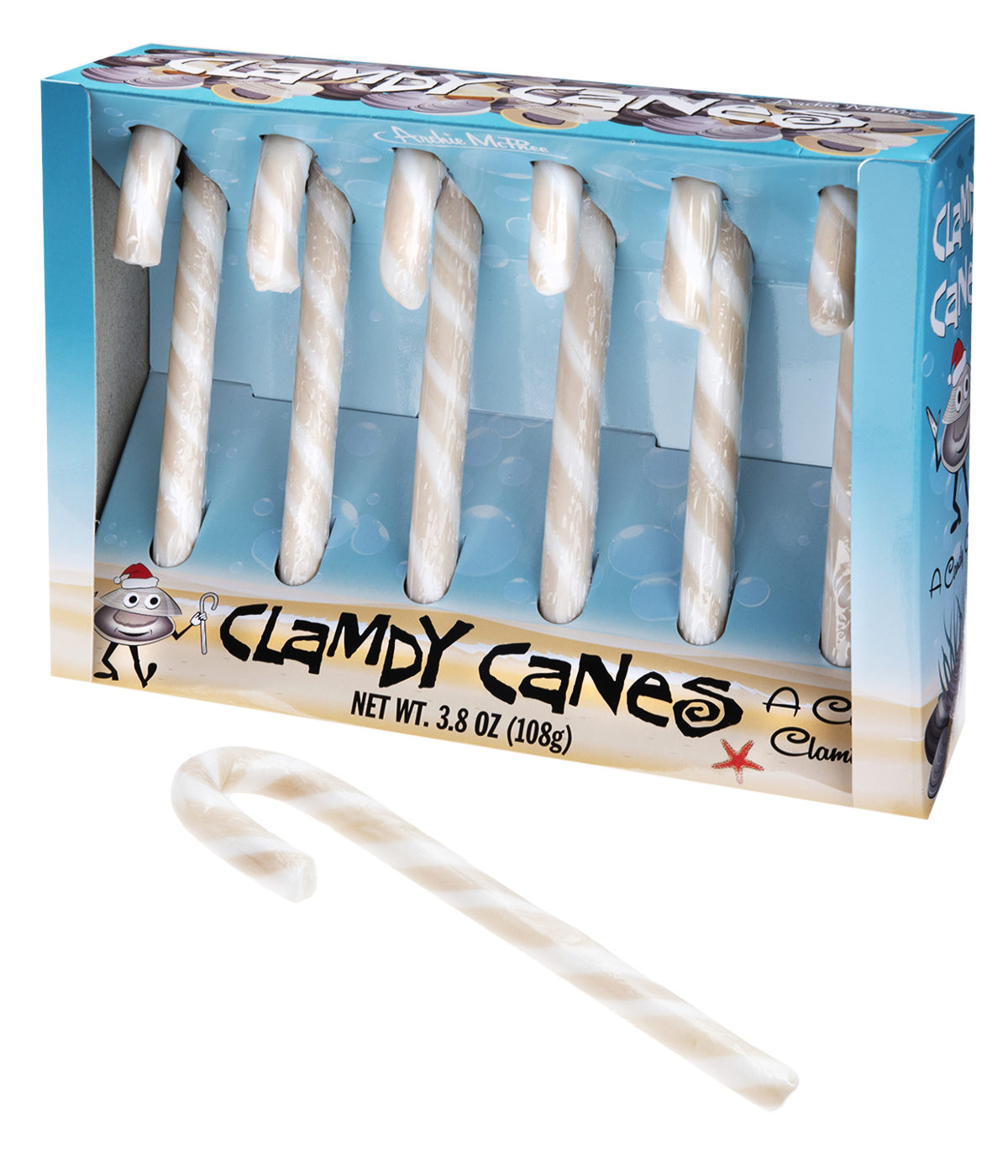 Clamdy Canes: Seafood-flavored candy canes!