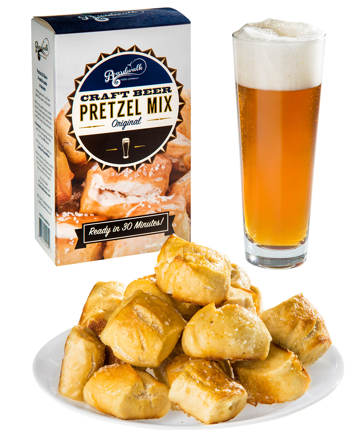 Craft Beer Pretzel Mix: A beer-infused twist on soft-baked pretzels.
