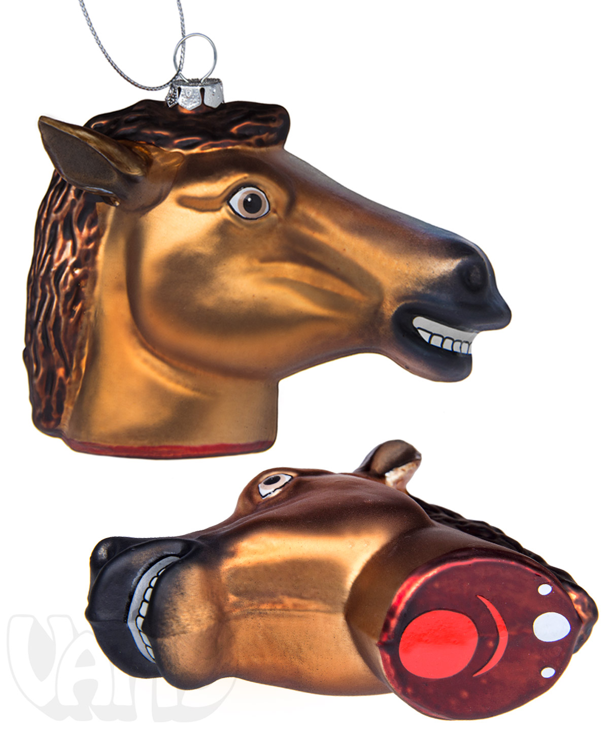 Creepy Horse Head Christmas Ornament