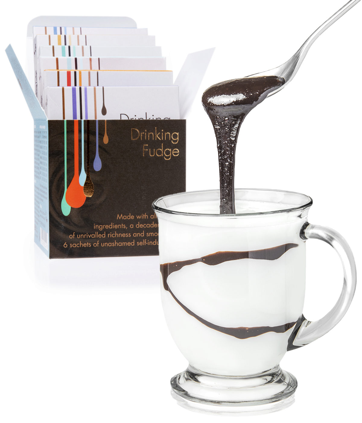 Drinking Fudge: Selection of luxuriously flavored cocoa mixes.