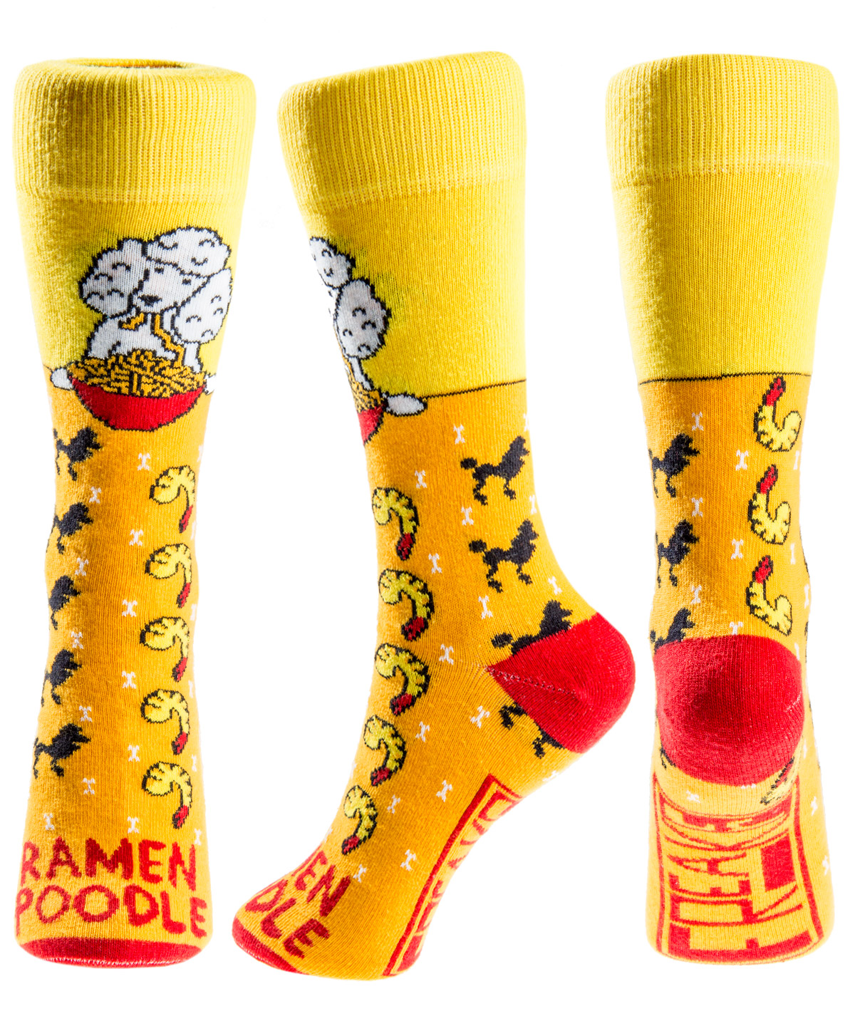 Freaker Socks - Ramen Poodle: Fun socks with delicious wordplay.