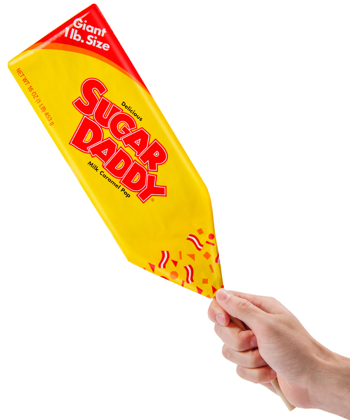 Giant 1-lb Sugar Daddy: Enormous milk caramel lollipop.