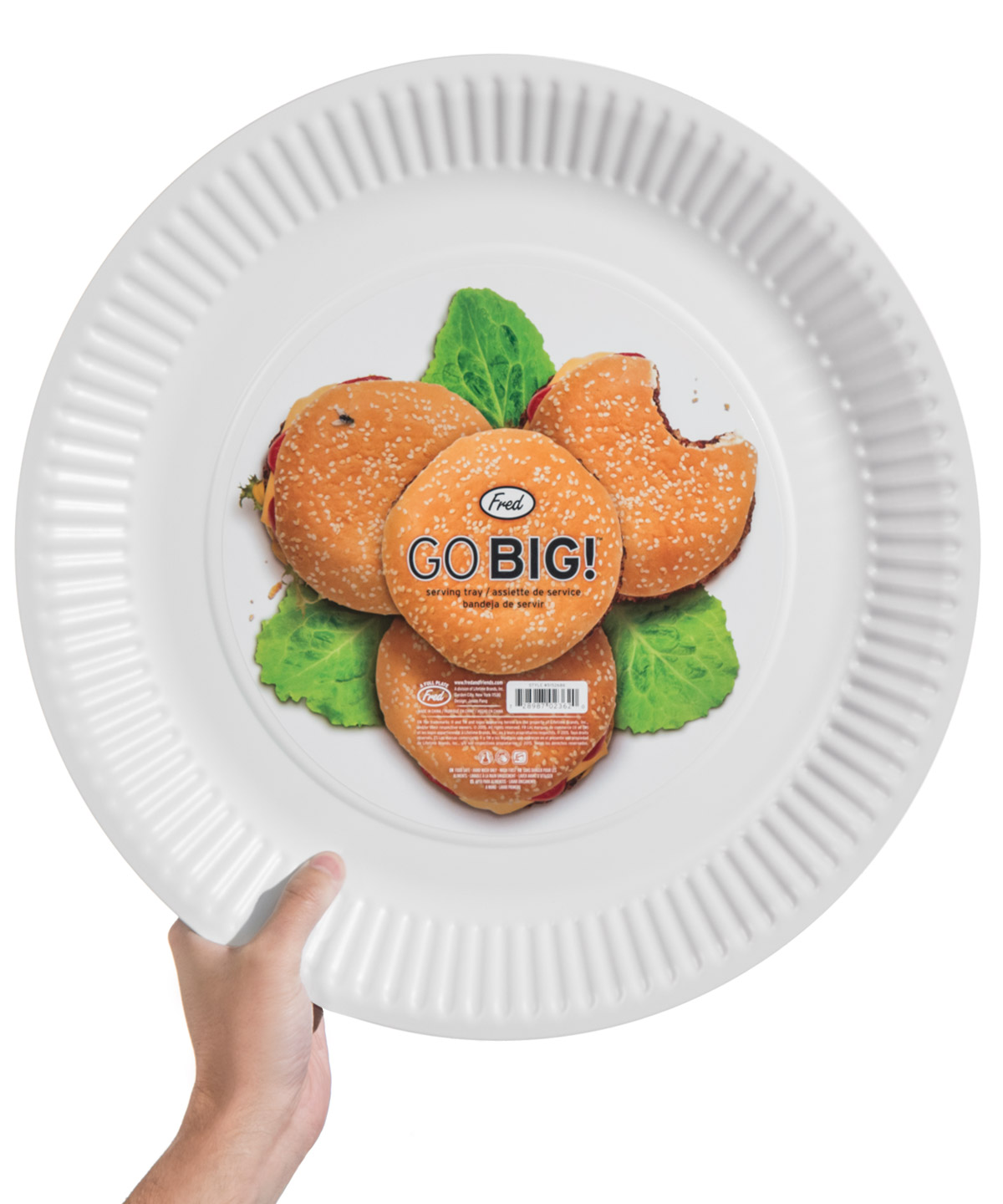 Go Big Serving Tray: Looks Like a Disposable Paper Plate