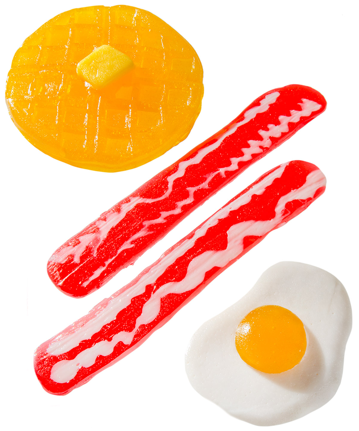 Gummy Breakfast: Gummy shaped like a morning meal.
