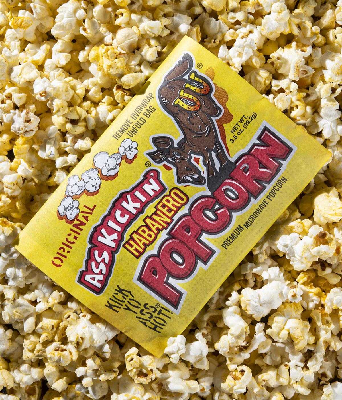 Habanero Popcorn: Microwaveable popcorn with a habanero kick!