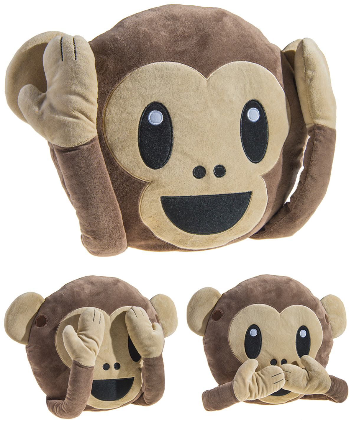 Hear No Evil Monkey Pillow: A plush monkey recreates the famous proverb.