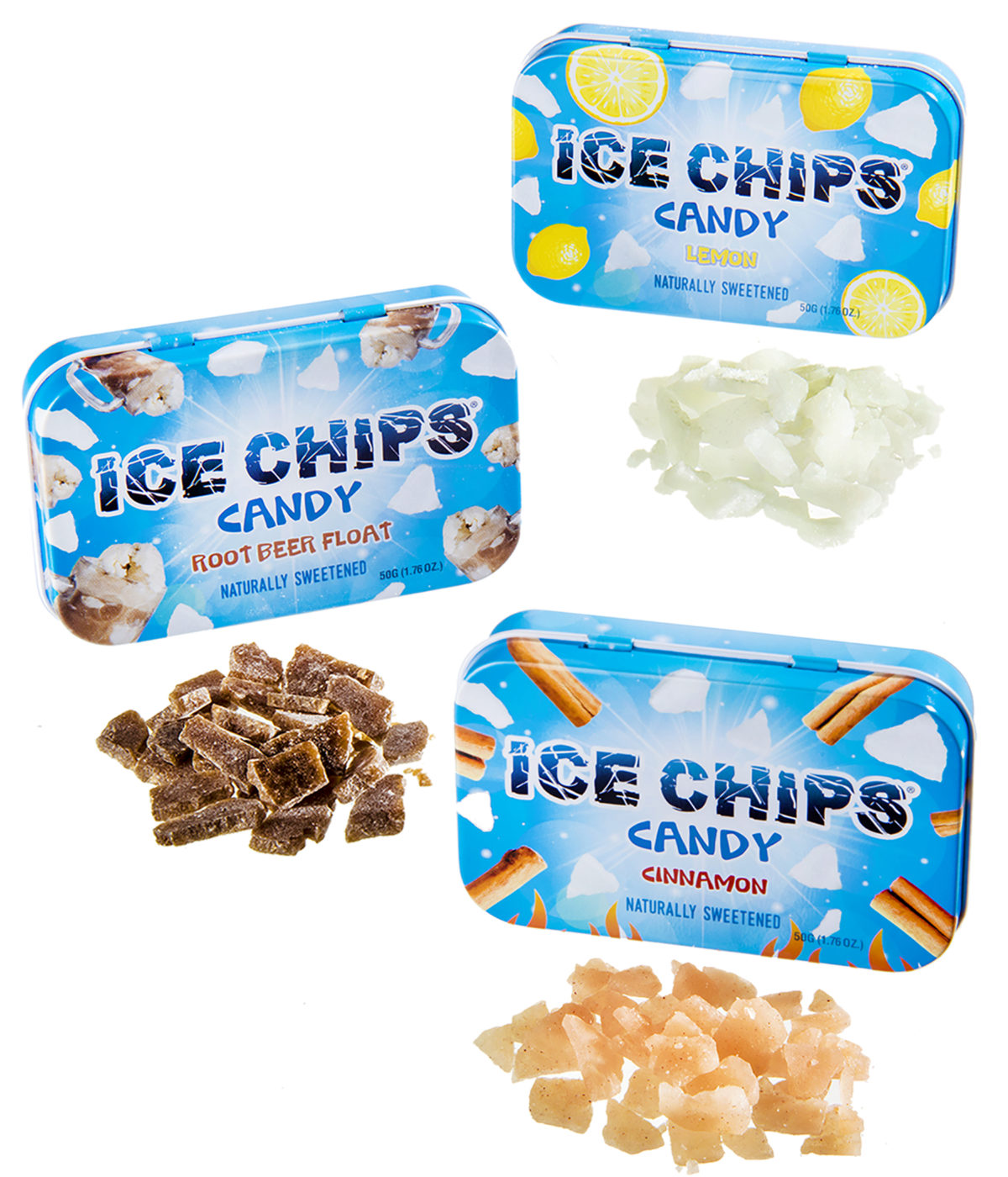Ice Chips Candy: Hard candy made with tooth-friendly xylitol.