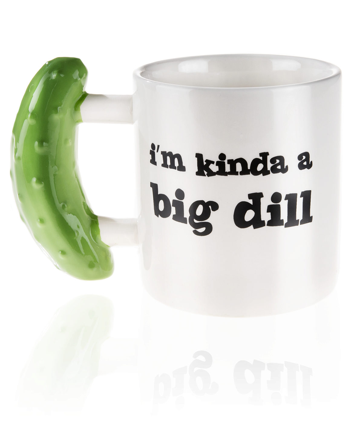 I'm Kinda a Big Dill Pickle Mug: Big coffee cup with a giant gherkin ...