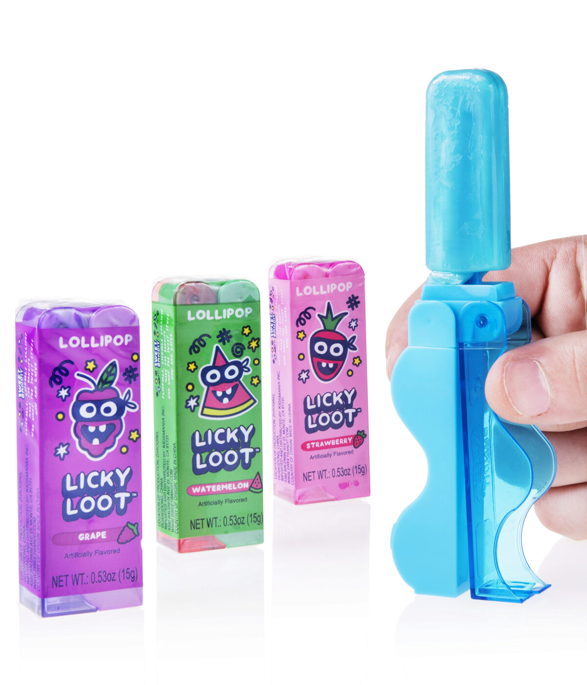 Licky Loot: A lollipop styled like a butterfly knife.