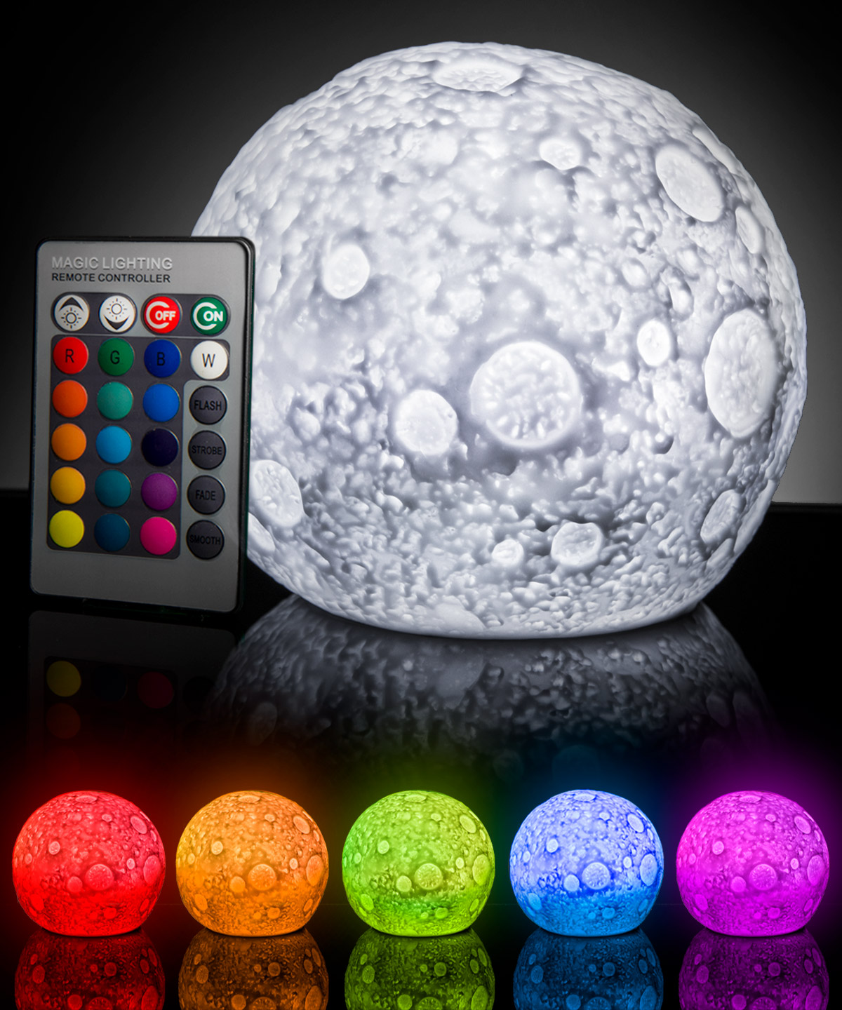 Lunar Light Show: Glowing Moon mood lamp.