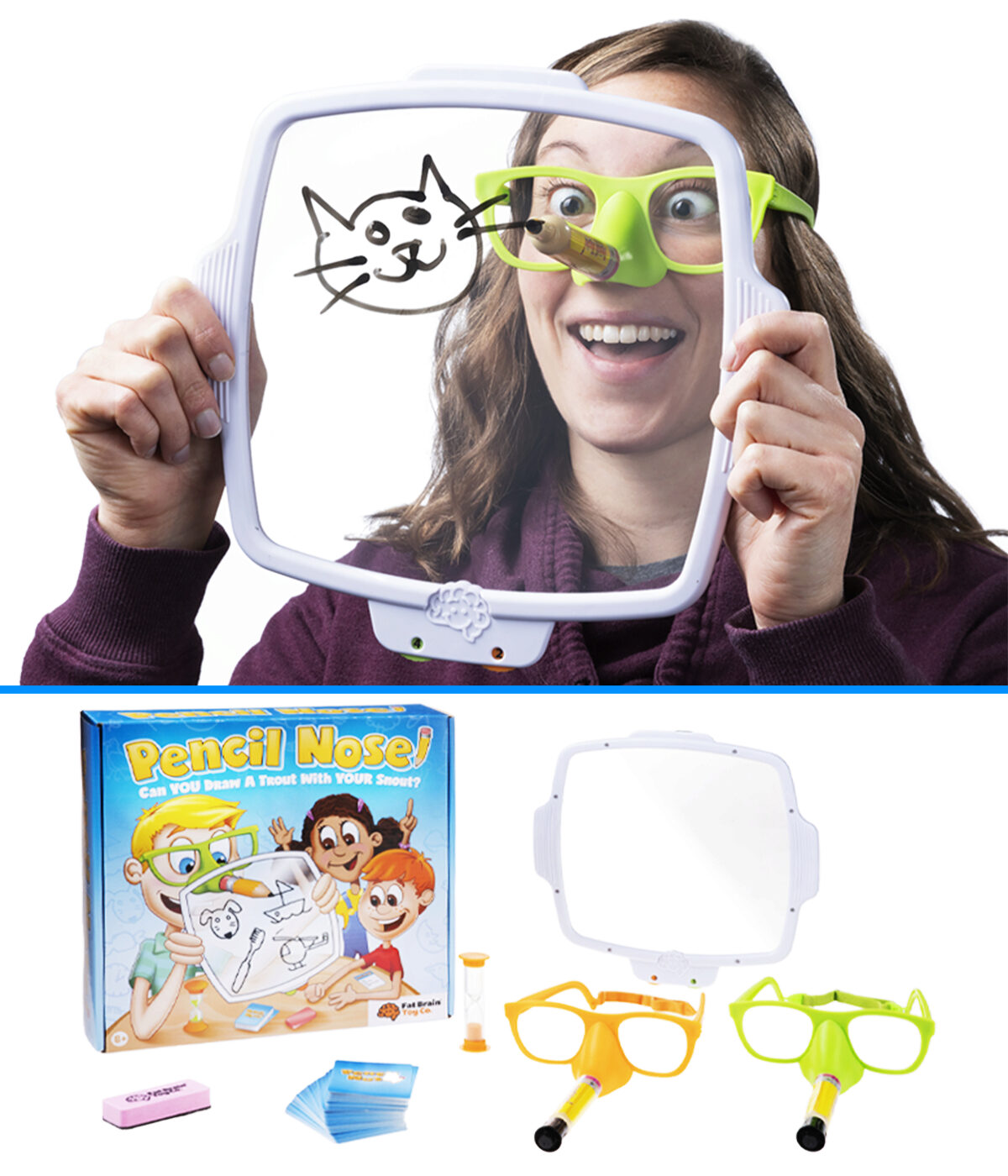 Pencil Nose Game: A silly party game that turns your schnoz into a stylus.