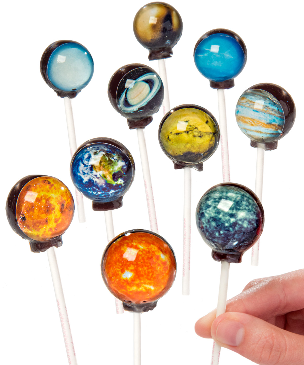 Planet Lollipops Solar System Themed Spherical Suckers Uncommon Goods