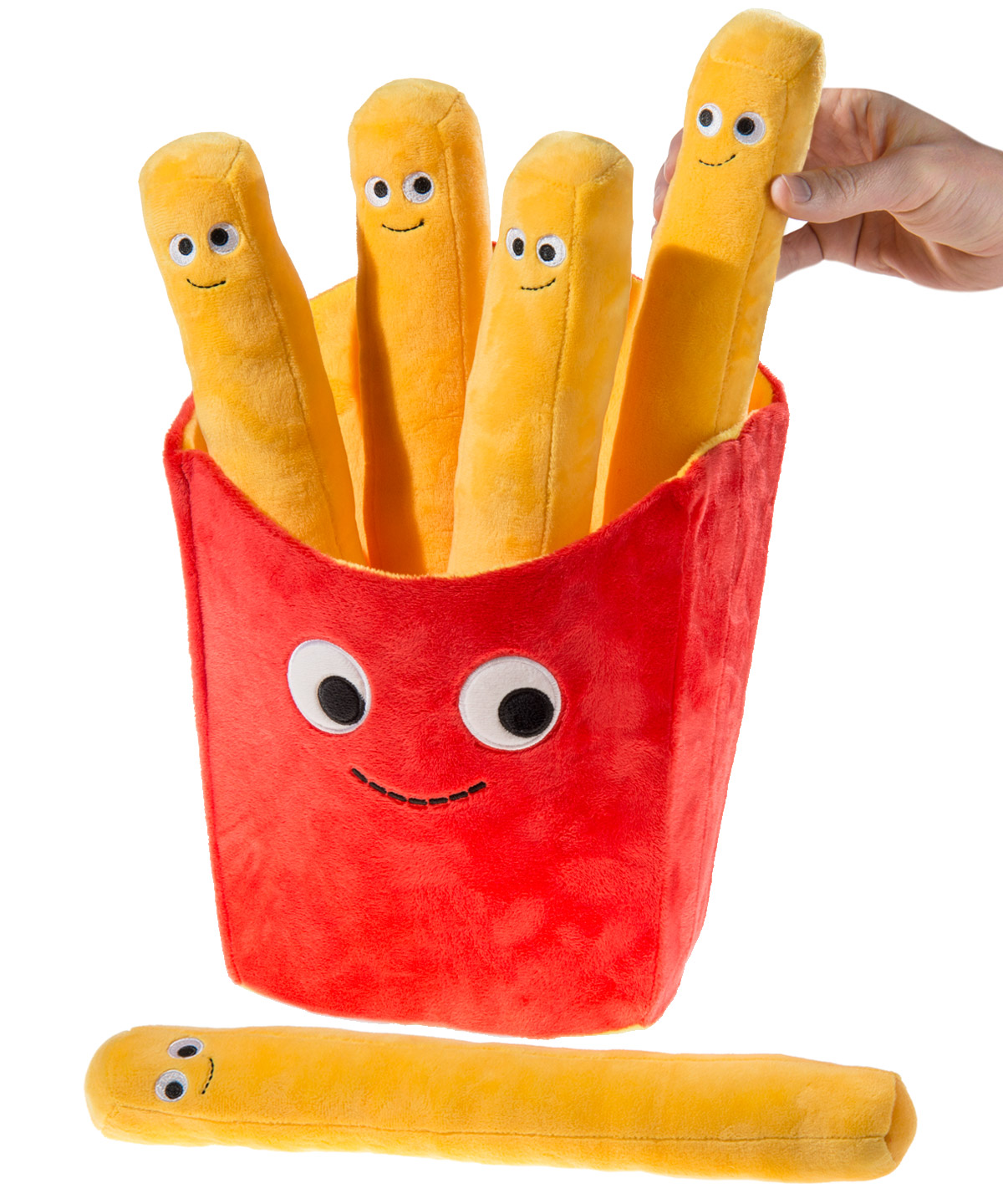 Plush French Fries: Super-sized stuffed french fry box with five potato ...