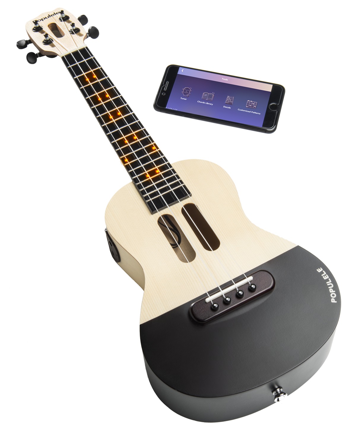 Populele: Smart ukulele that teaches you how to play.