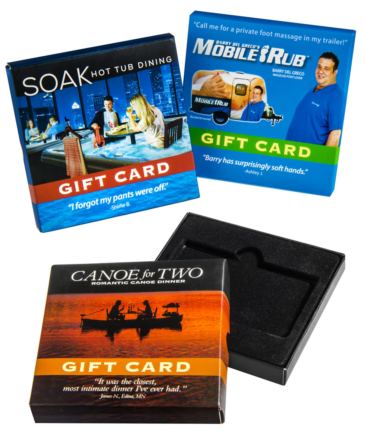 Prank Gift Cards: Deliver your real gift card in a hilarious box.