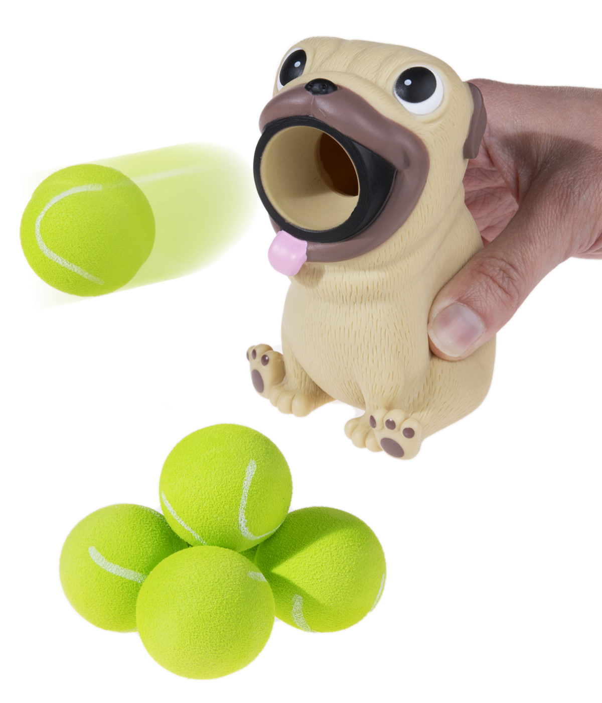 Pug Popper: A pooch that shoots balls up to 20 feet!