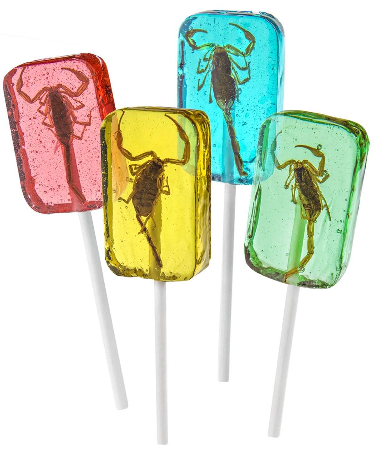 Scorpion Suckers: Lollipops with a real stinging arachnid inside.