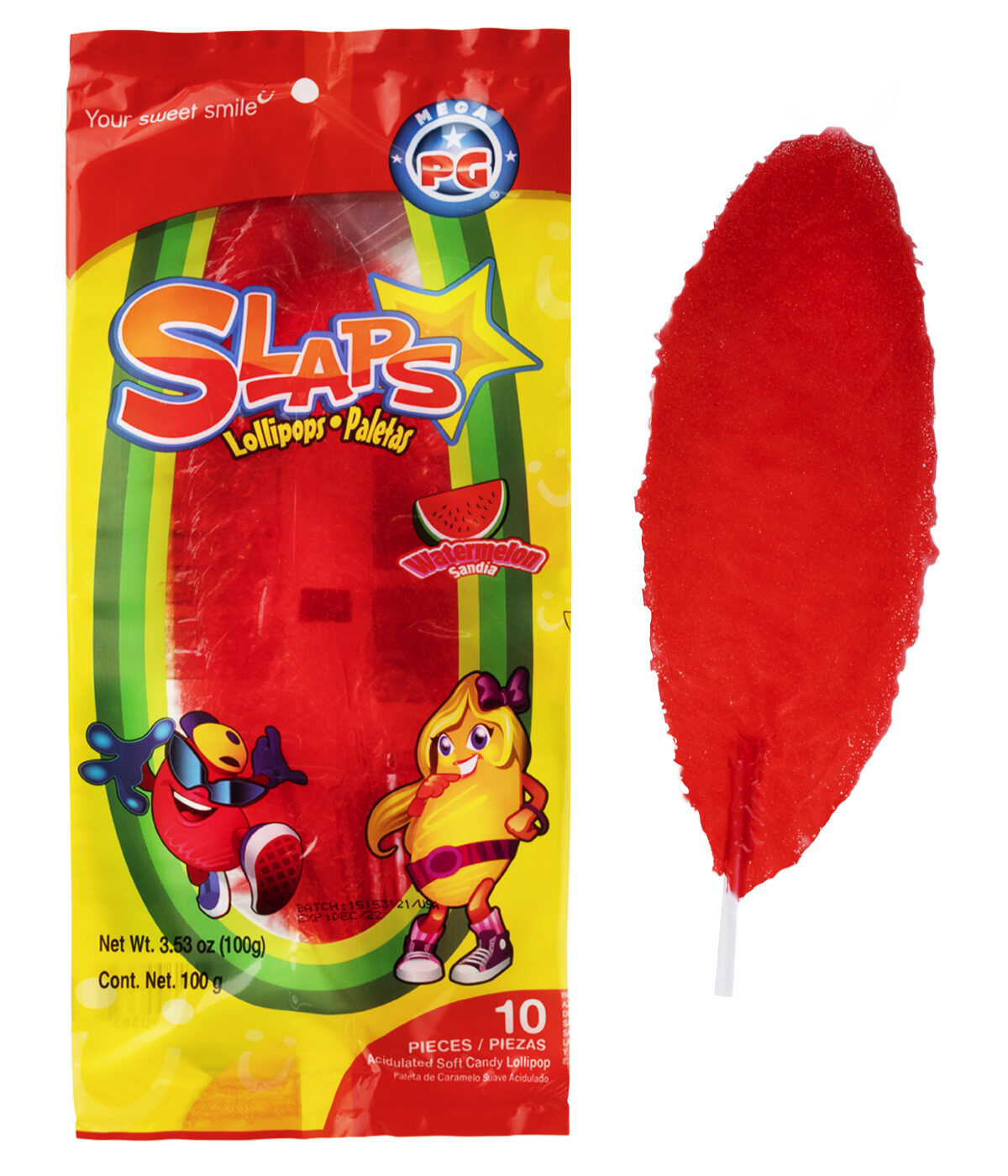 Slaps Lollipops: Flexible, foldable, edible lollipops.