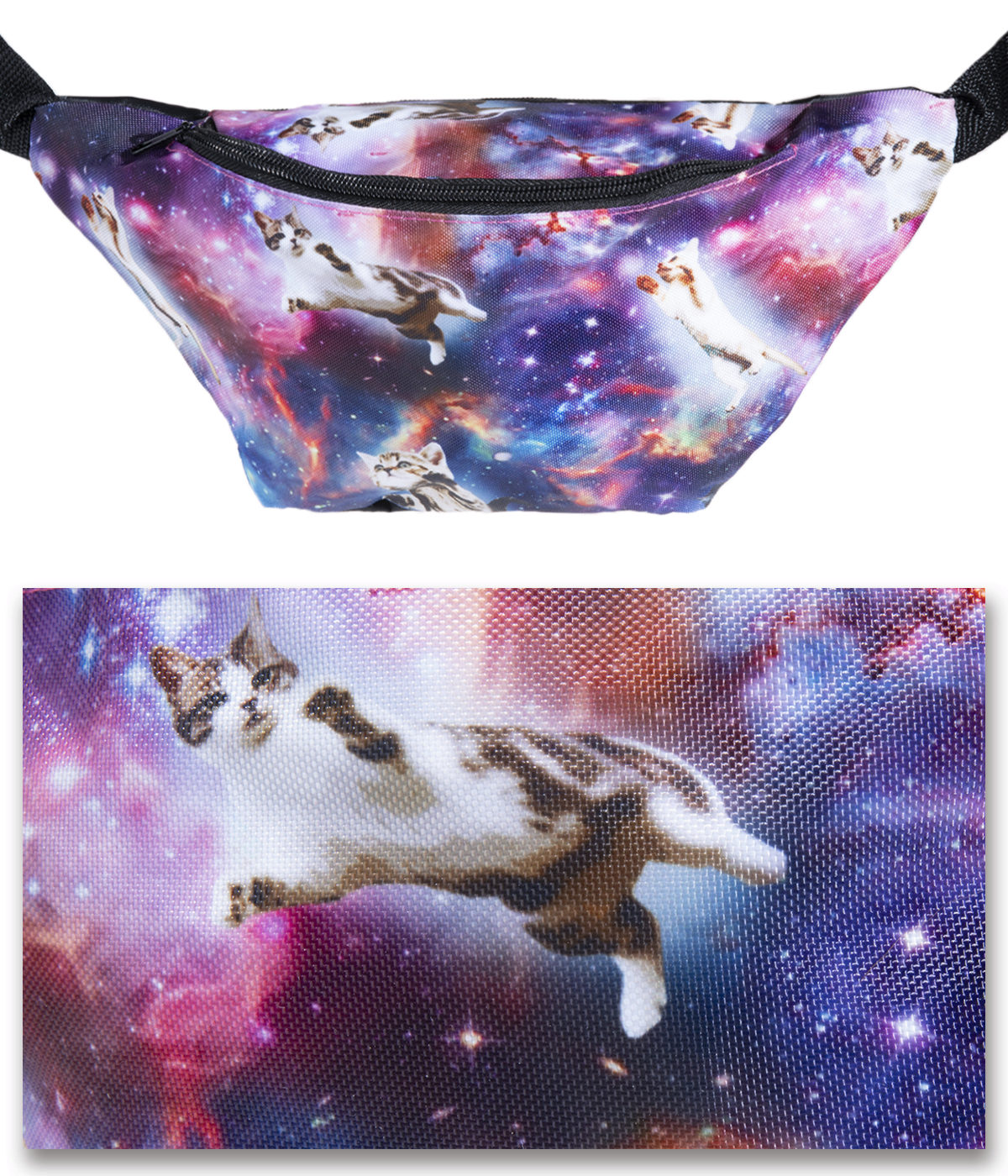 Space Cat Fanny Pack: Ironically stylish hip pack.