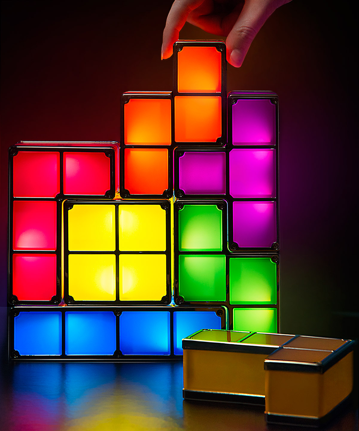 Tetris Light: Pieces illuminate on contact