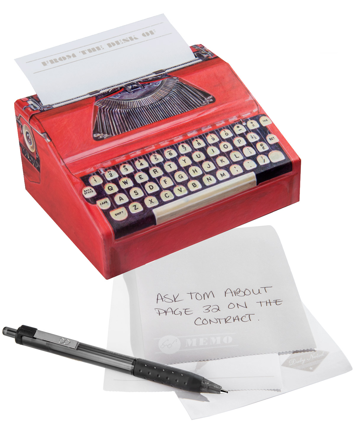 Typewriter Note Dispenser: Vintage-style paper note box