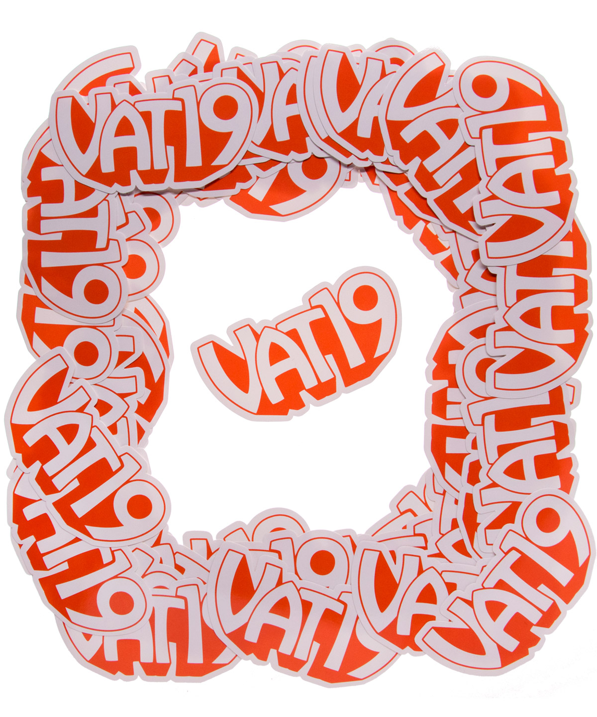Vat19.com Sticker: Indoor/Outdoor Die-Cut Sticker of Vat19 Logo