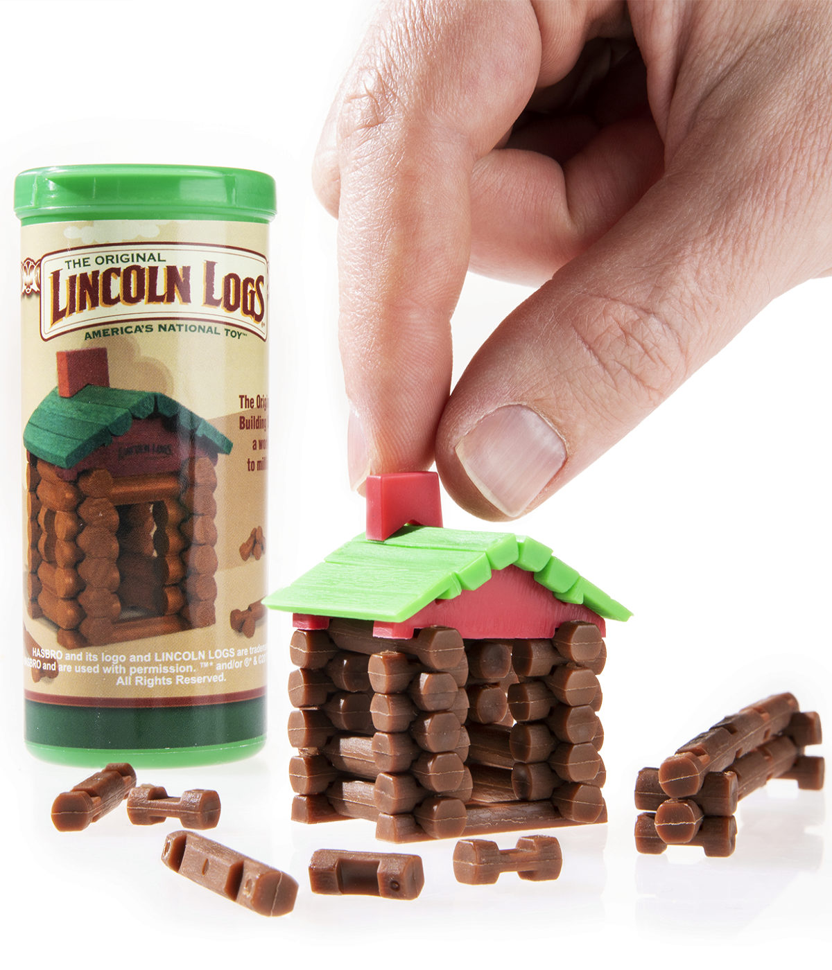 World's Smallest Lincoln Logs: Tiny frontier-inspired construction set.